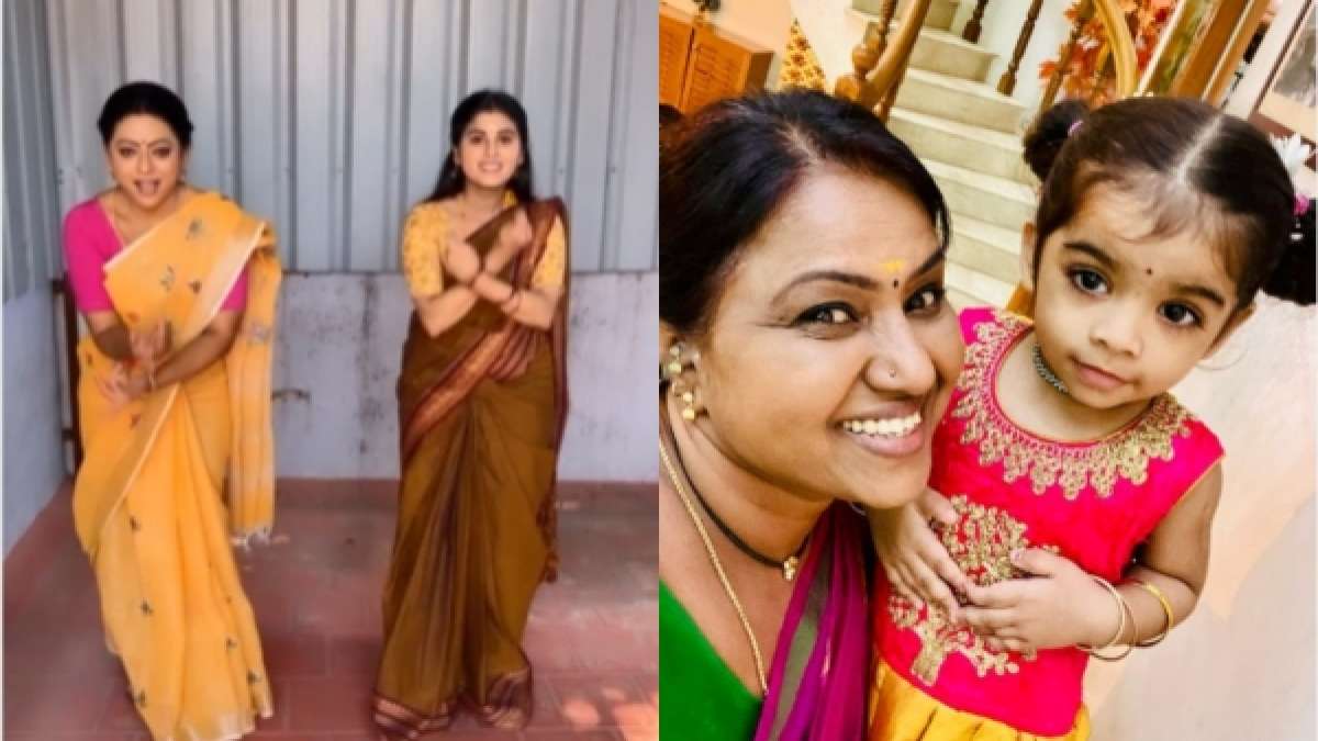 அம்மா இவங்கள பாருமா போட்டுக் கொடுத்த நிலா... பாக்கியா மற்றும் அமிர்தா ...