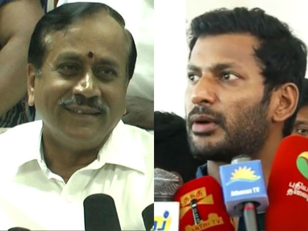 இணையதளத்தில் திருட்டுத்தனமாக 'மெர்சல்’ பார்த்த எச். ராஜாவுக்கு விஷால் ...