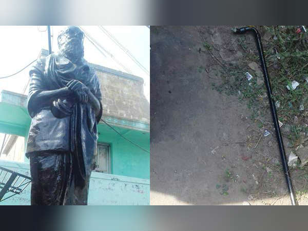 திருச்சி அருகே விஷமிகள் அட்டகாசம்.. பெரியாரின் கைத்தடியை உடைத்து ...