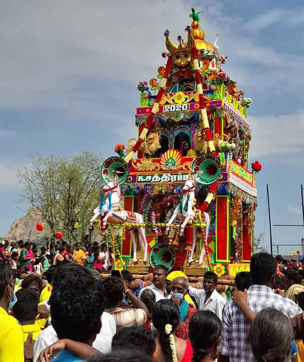 ஏழு ஊர் சப்பரம் திருவிழா... டி.கல்லுப்பட்டியில் முத்தாலம்மனை தரிசிக்க ...