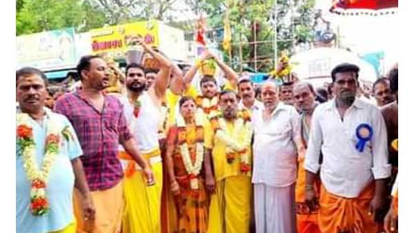 மணப்பாறை வேப்பிலை மாரியம்மனுக்கு பால்குடம்... வேகமாக வந்த ஆம்புலன்ஸ் ...