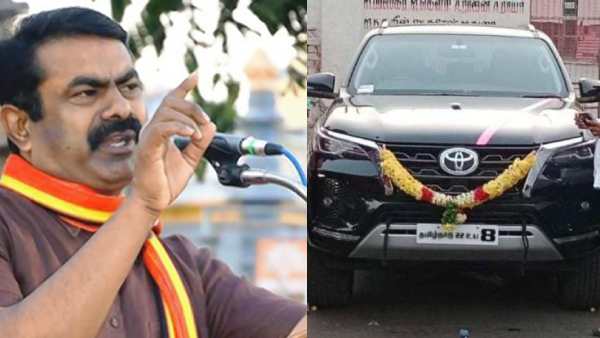 "சென்ட்டிமென்ட்".. சீமான் எப்படி புது கார் வாங்கினார்.. நொறுங்கிய ராசி ...