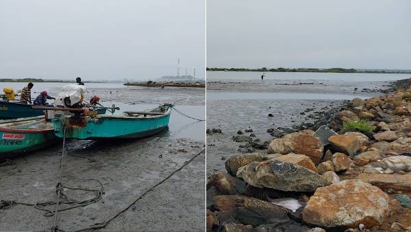 ஆஹா.. புரட்டிப்போடும் புயல்.. தூத்துக்குடியில் 30 அடி உள்வாங்கிய கடல் ...