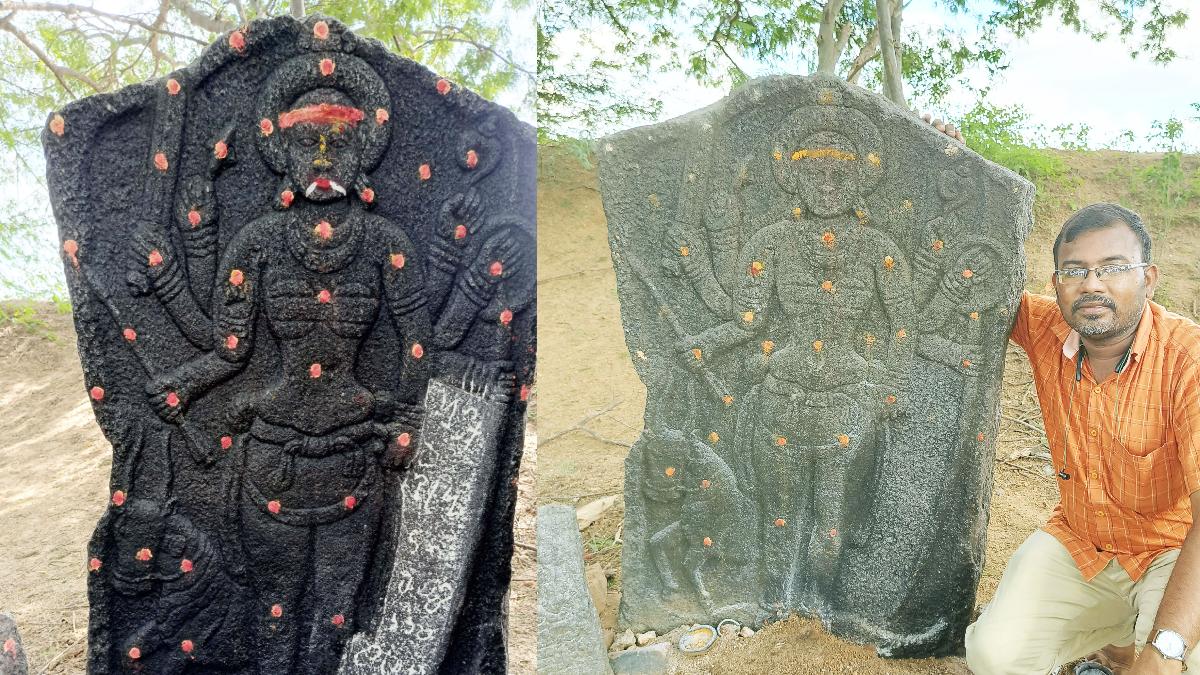 தொன்மையான கொற்றவைச் சிலை! 1600 ஆண்டுகளாக ஒரே பெயரில் இருக்கும் ஊர் ...